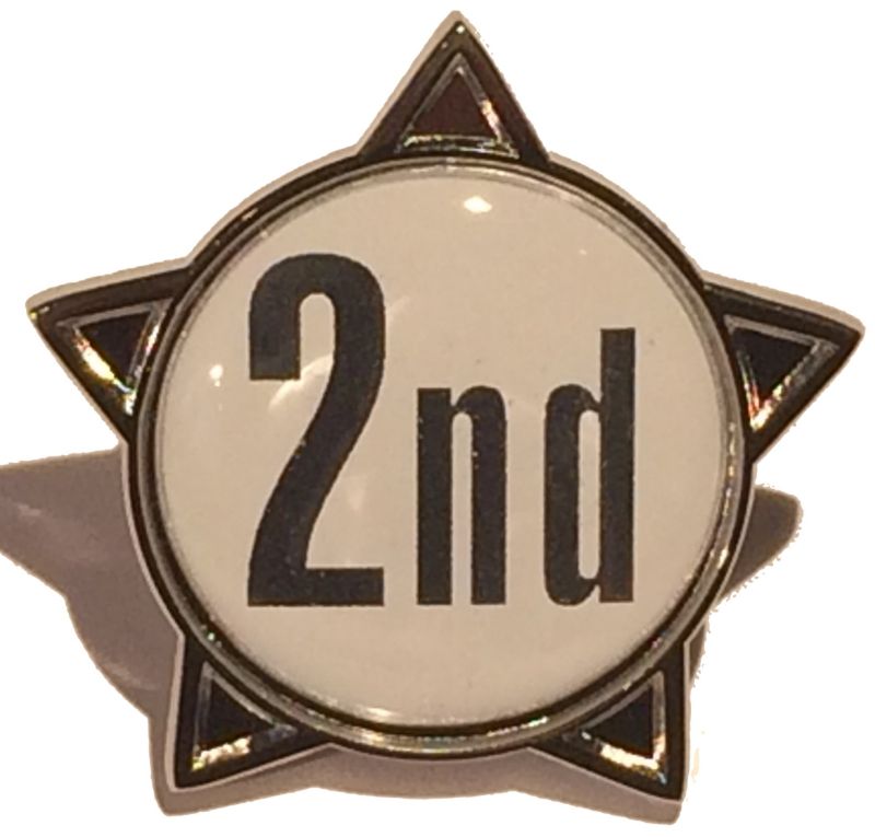 2nd titled star shape badge
